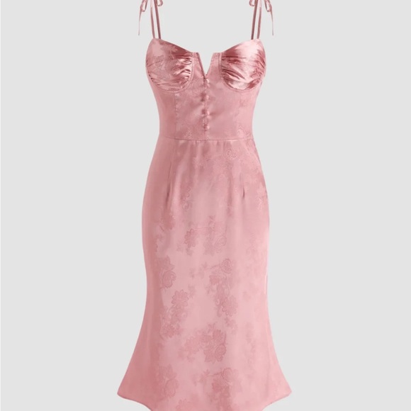 Cider | Dresses | Cider Solid Floral Mermaid Corset Midi Dress | Poshmark